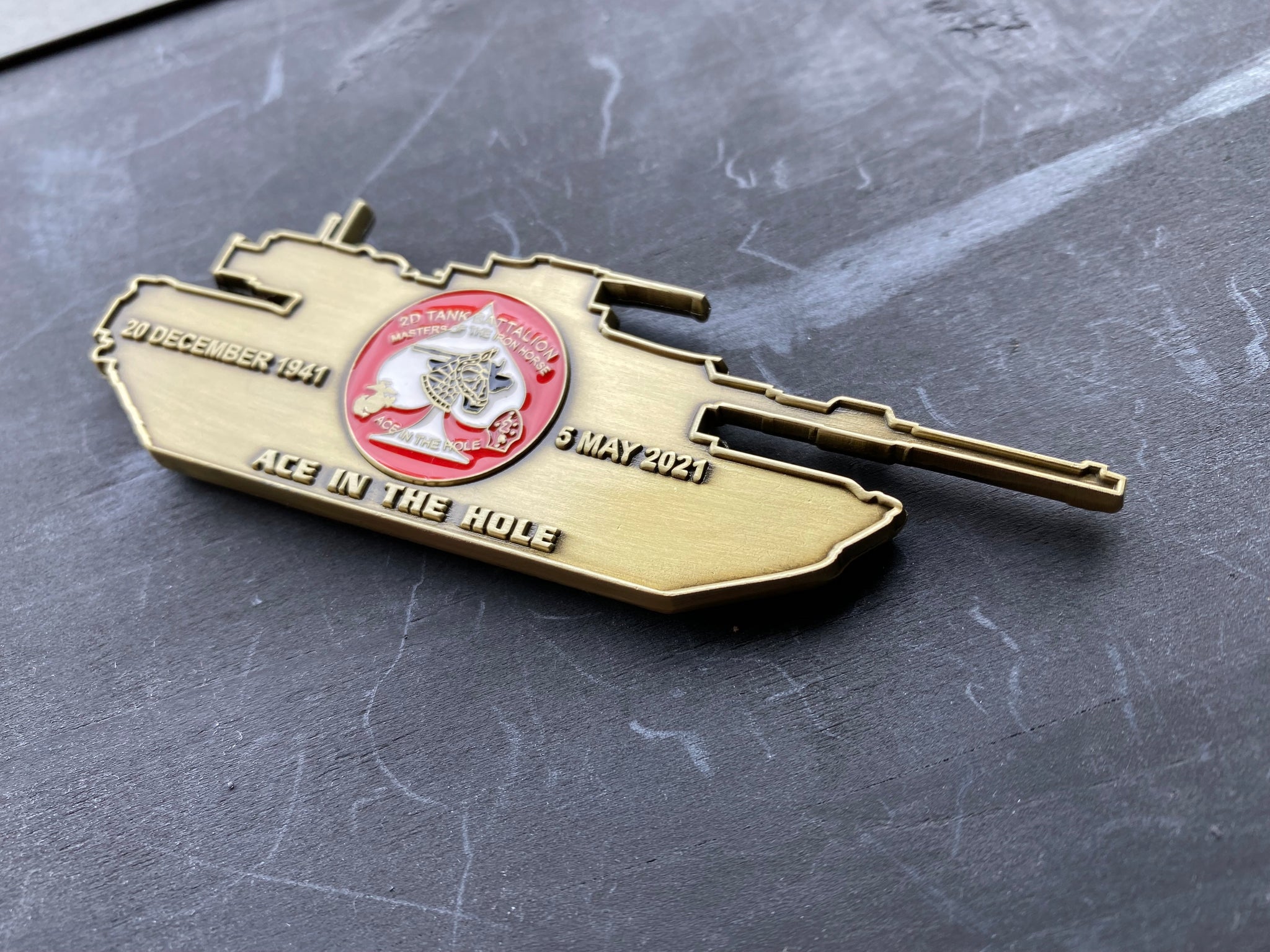 2nd Tank Battalion - Ace in the Hole - Challenge Coin – Elevation ...