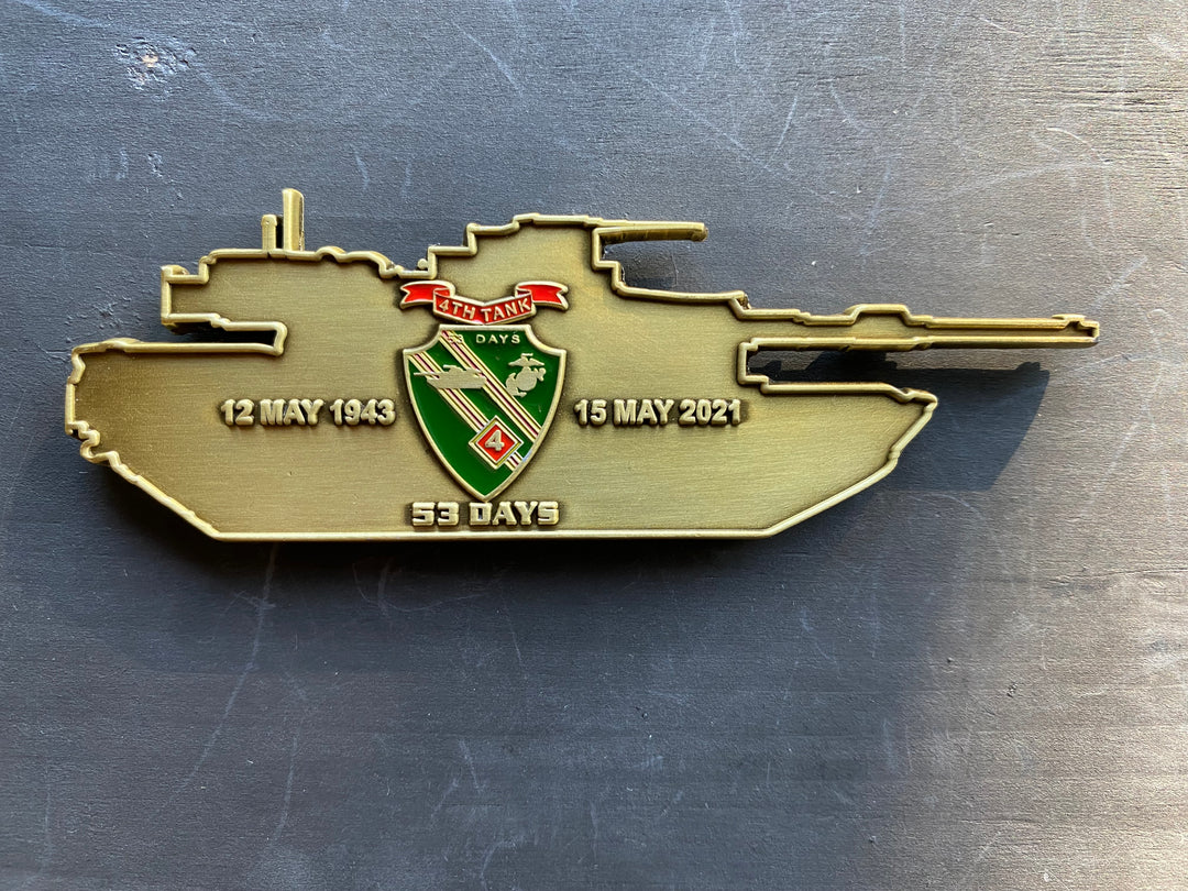 4th Tank Battalion - 53 Days - Challenge Coin – Elevation Uncoupled ...