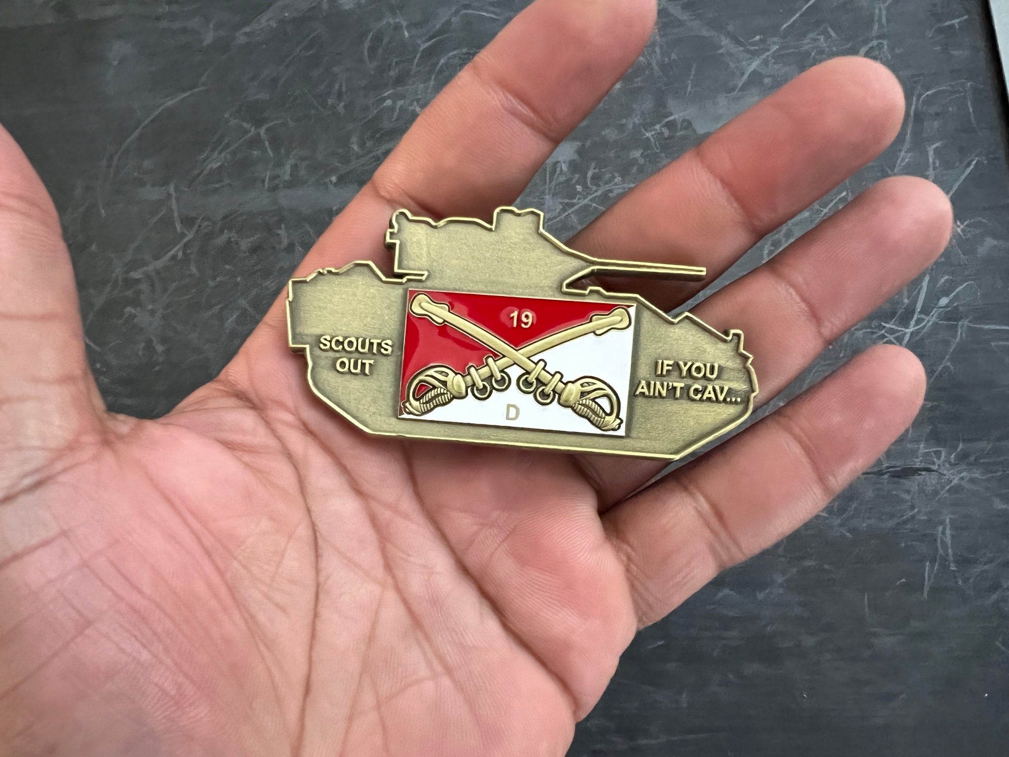 ARMY - 19D Scouts Out - If You Ain’t Cav - Bradley - Challenge Coin ...