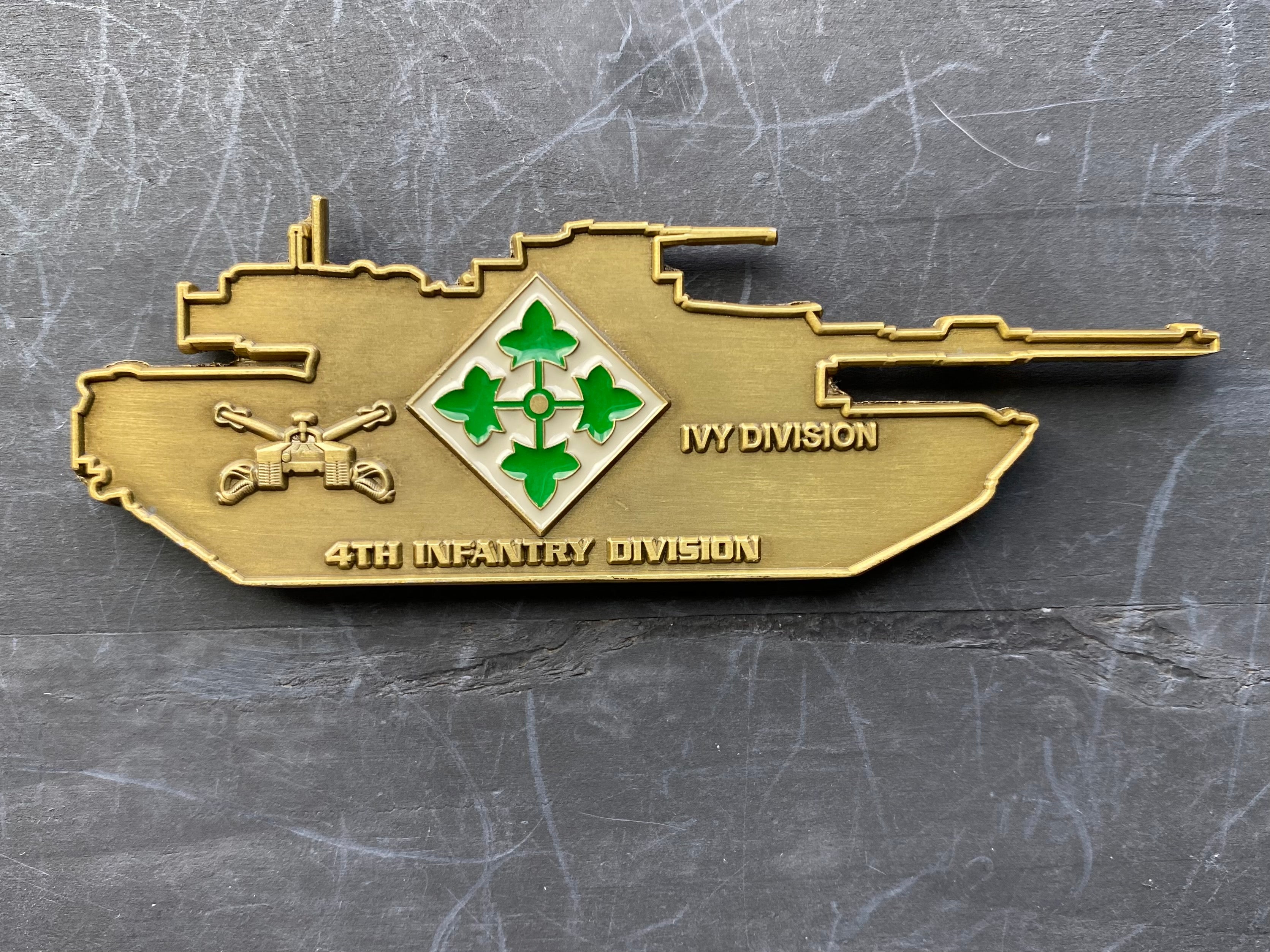 ARMY - 4th Infantry Division - Ivy Division - Challenge Coin ...