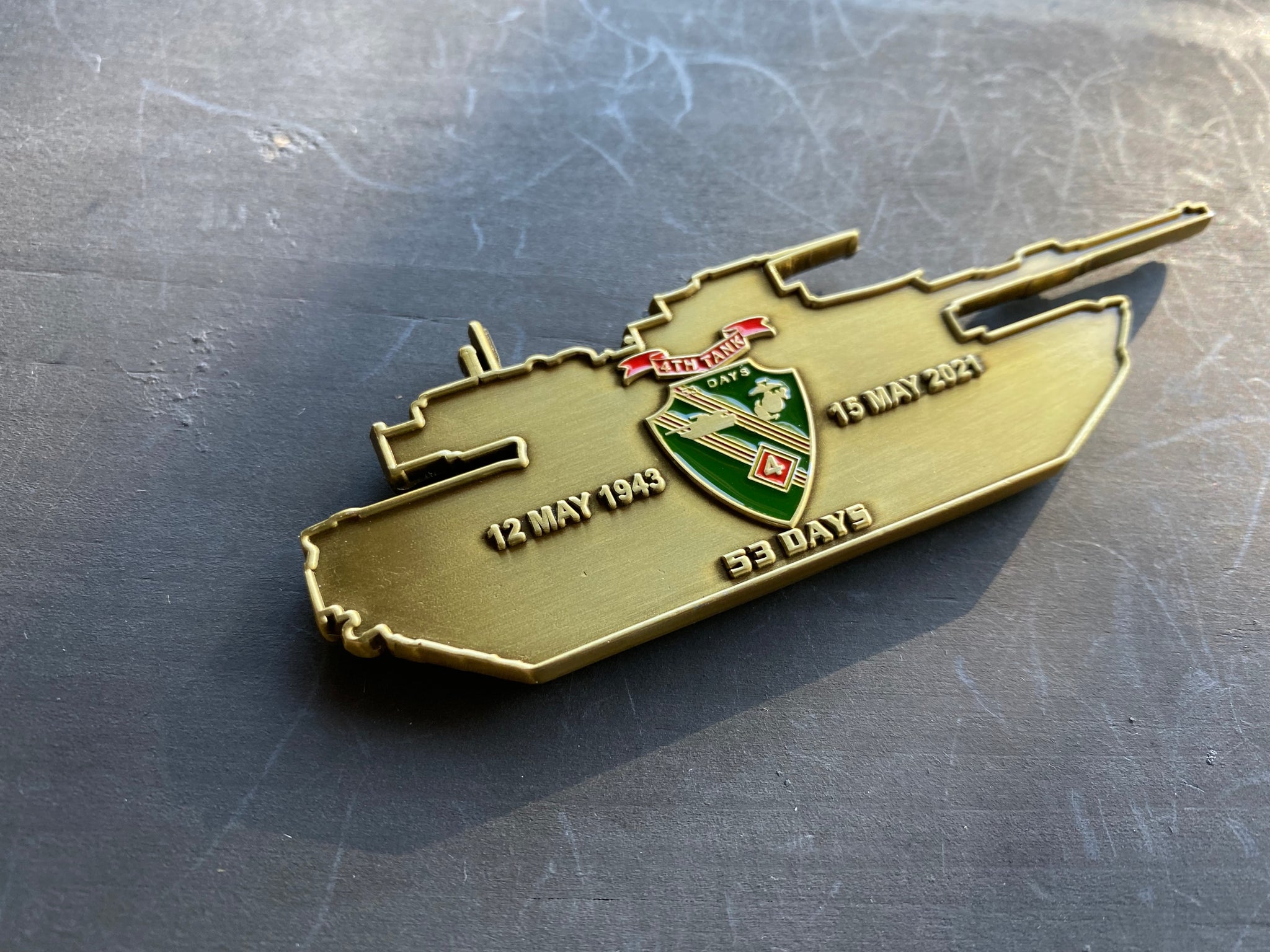 4th Tank Battalion - 53 Days - Challenge Coin – Elevation Uncoupled ...